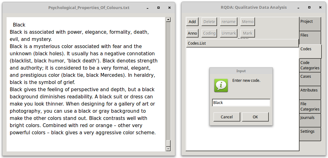 C²S Consulting | Training | Thesis | Using RQDA for Qualitative analysis